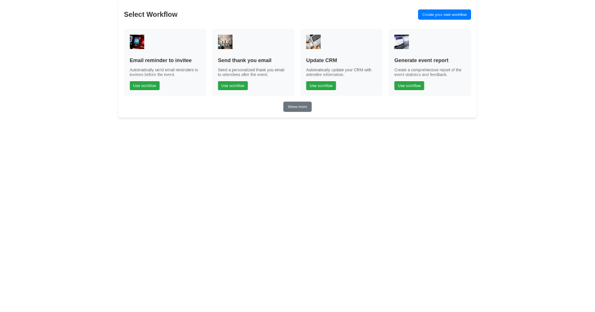 Workflow Selector - Free Angular, Css Component