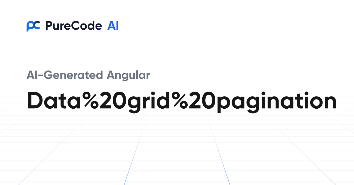 Build Great Angular Data%20grid%20pagination Components Faster Using AI Tools