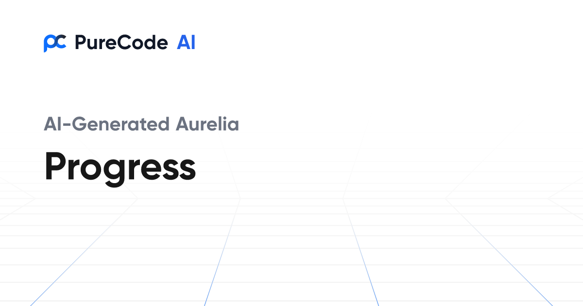 Build Great Aurelia Progress Components Faster Using AI Tools