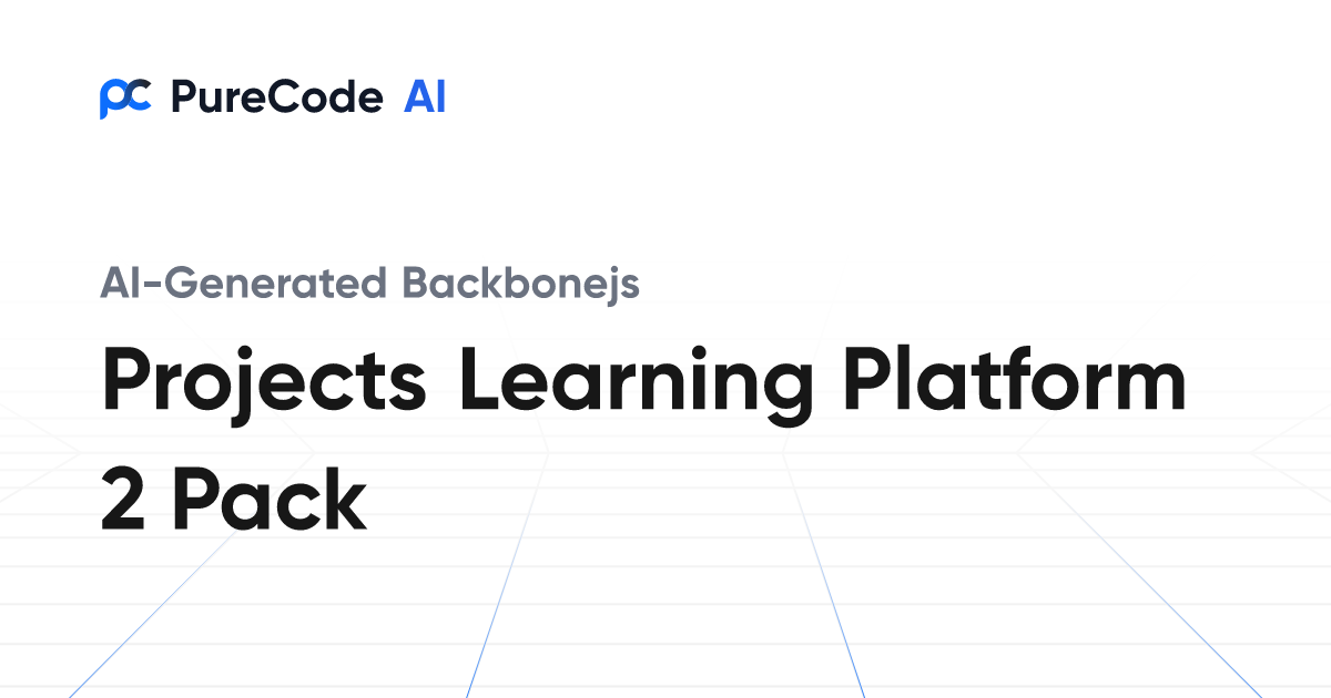 Build Great Backbonejs Projects learning platform 2 pack Components Faster Using AI Tools