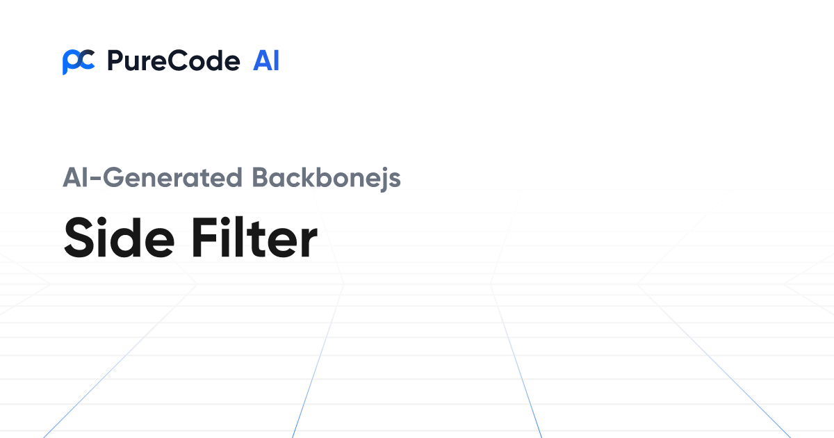 Build Great Backbonejs Side Filter Components Faster Using Ai Tools