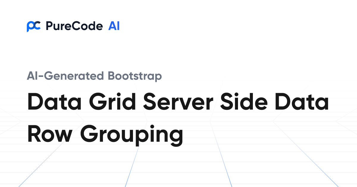 Bootstrap Data Grid Server Side Data Row Grouping Purecode