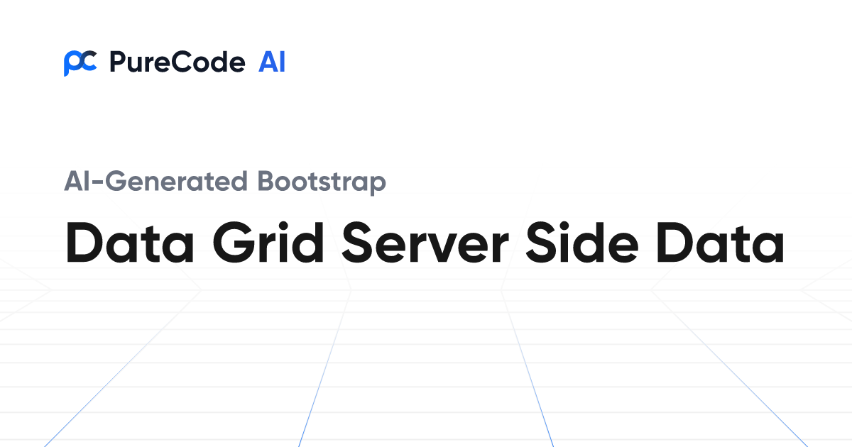 Generate Bootstrap Data Grid for Server Side Data - PureCode