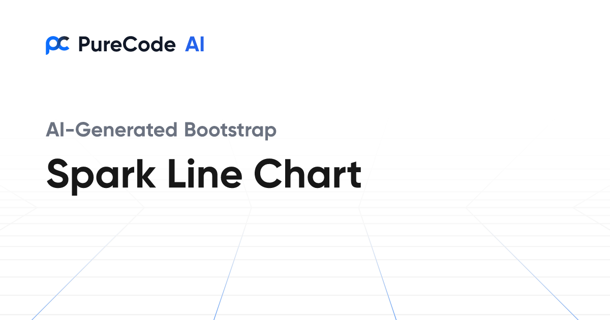 Generate a bootstrap spark line chart with PureCode