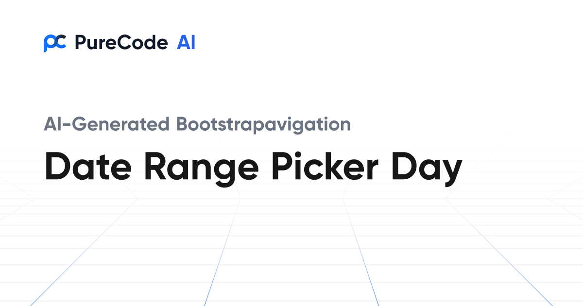 Build Great Bootstrapavigation Date Range Picker Day Components Faster