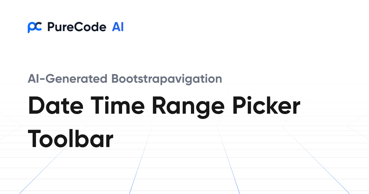 Build Great Bootstrapavigation Date Time Range Picker Toolbar 2967