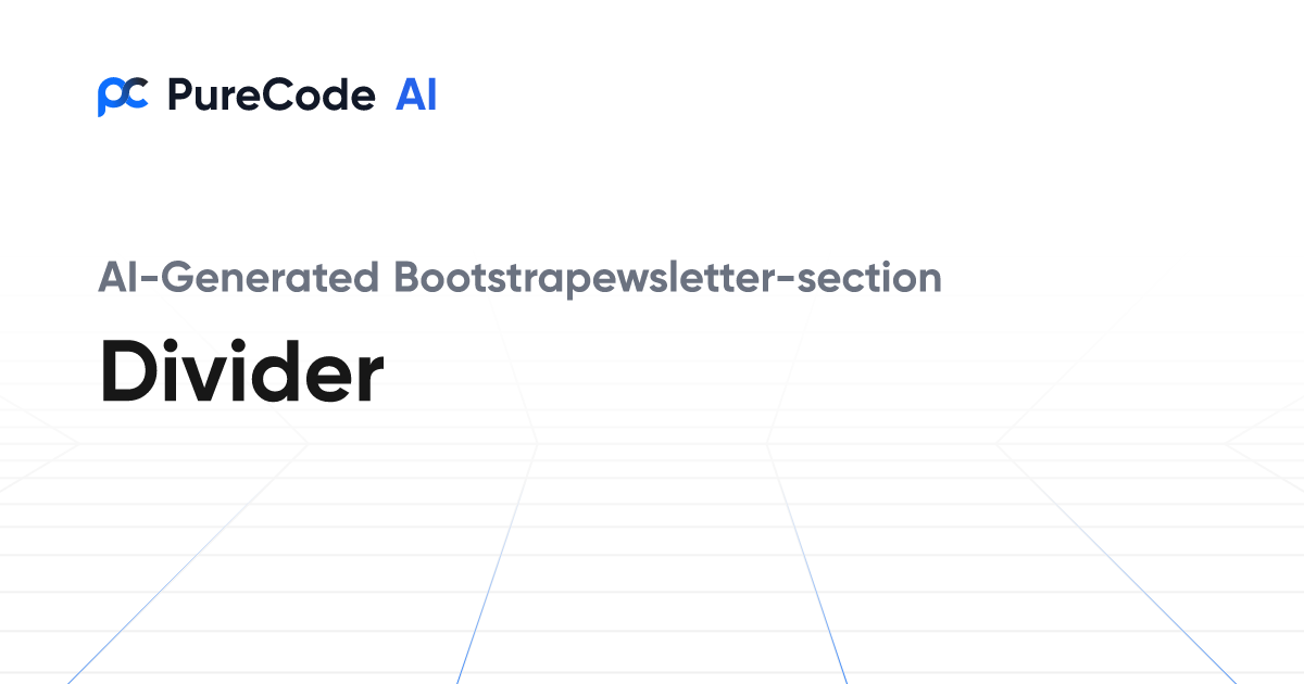 Build Great Bootstrapewsletter section Divider Components Faster Using ...