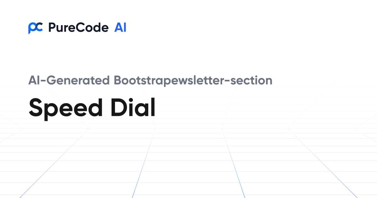 Build Great Bootstrapewsletter section Speed dial Components Faster ...