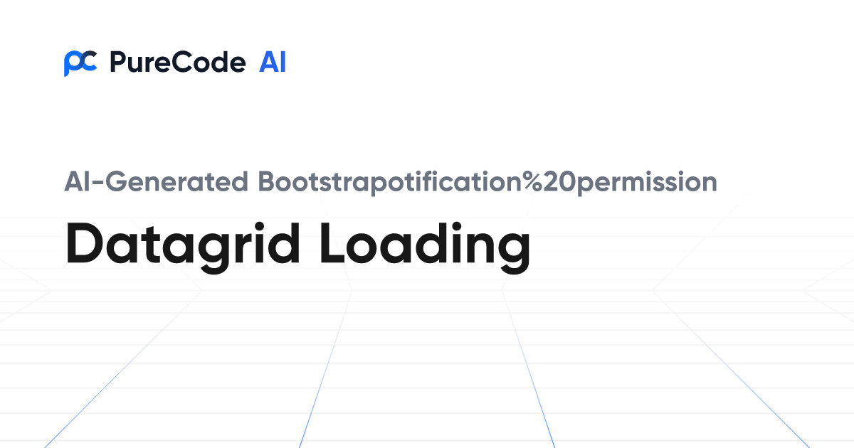 Build Great Bootstrapotification20permission Datagrid Loading