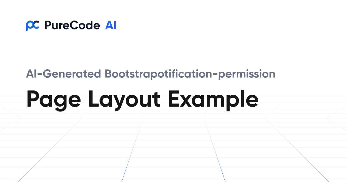 Build Great Bootstrapotification Permission Page Layout Example
