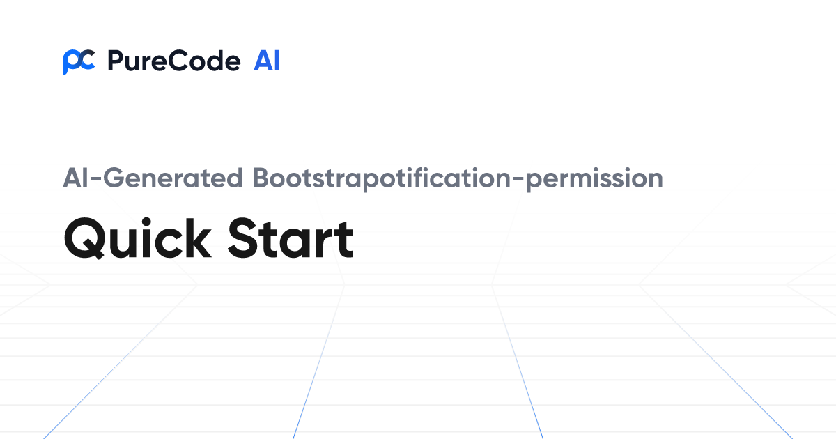 Build Great Bootstrapotification Permission Quick Start Components