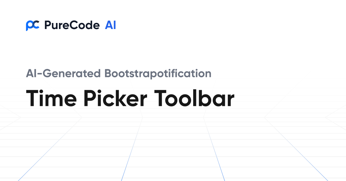 Build Great Bootstrapotification Time picker toolbar Components Faster ...