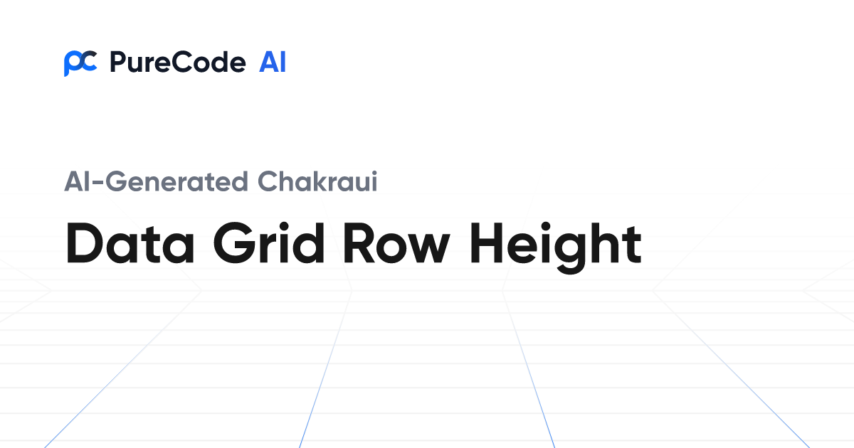 Create Clean Chakra Ui Data Grid Row Height Via Ai