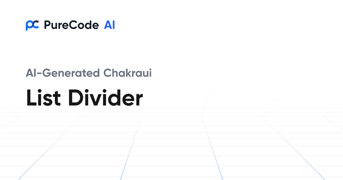 Build Great Chakraui List divider Components Faster Using AI Tools