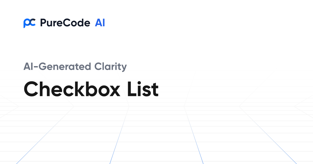 Build Great Clarity Checkbox list Components Faster Using AI Tools