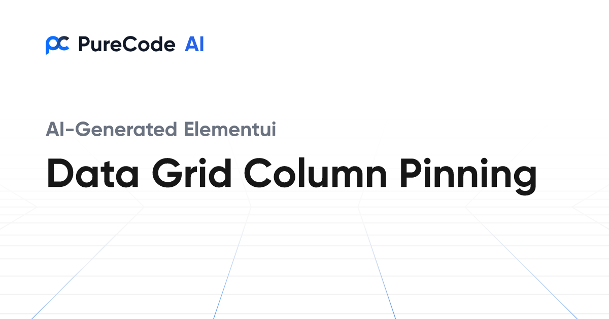Implement Element Ui Data Grid Column Pinning Using Ai