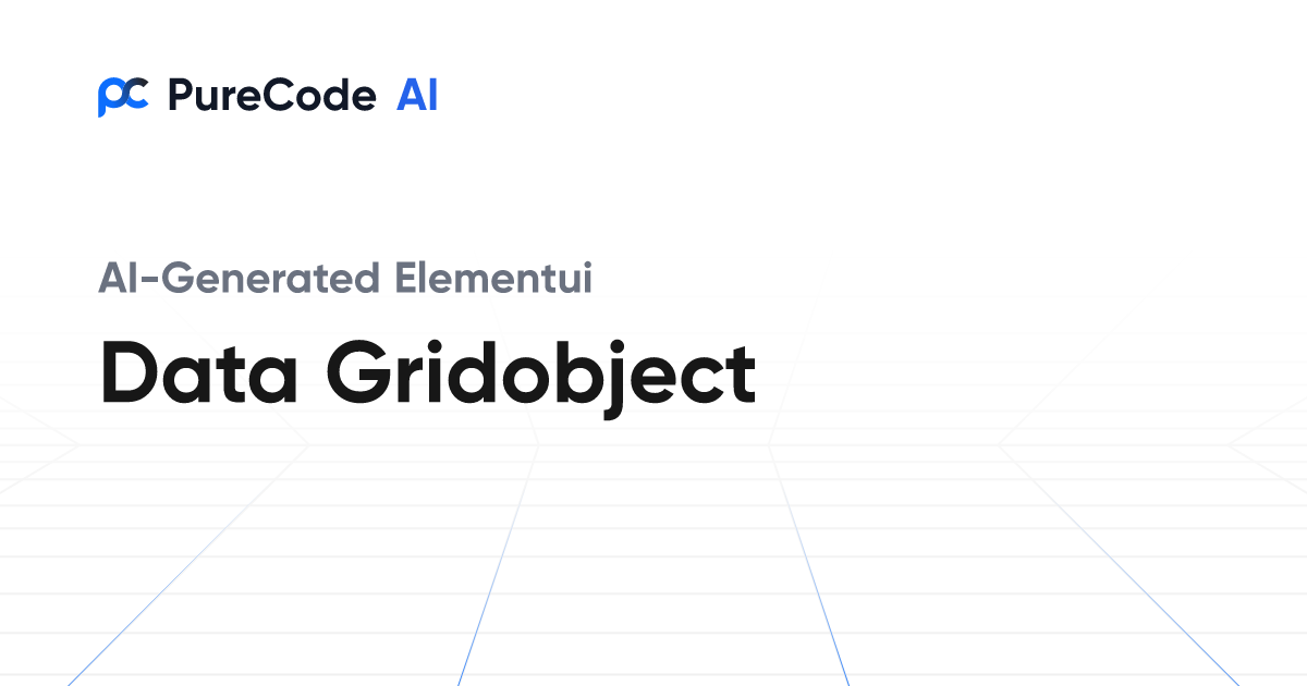 Quickly Create Element UI Data Gridobject with AI