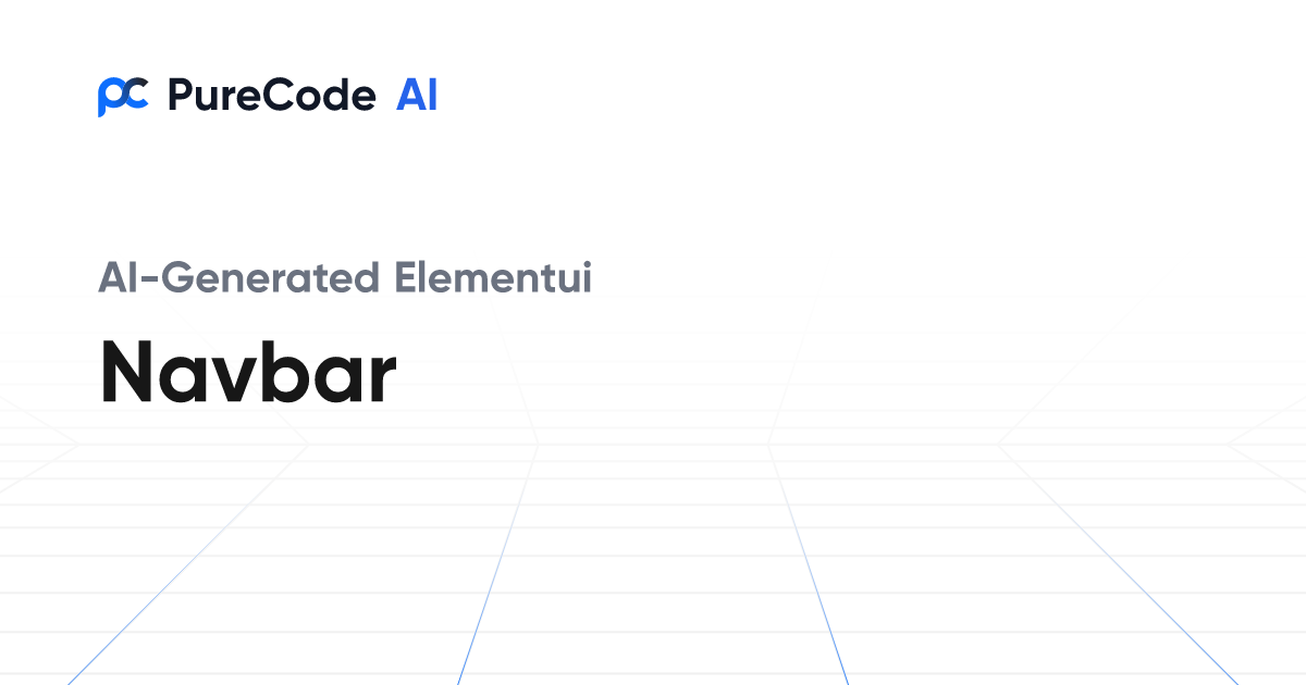 Build Great Elementui Navbar Components Faster Using Ai Tools
