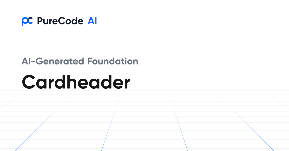 Build Great Foundation Cardheader Components Faster Using AI Tools