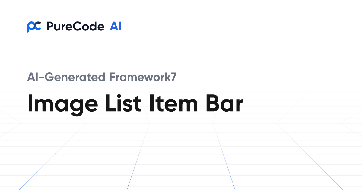 Deploy Framework7 Image List Item Bar Fast with AI