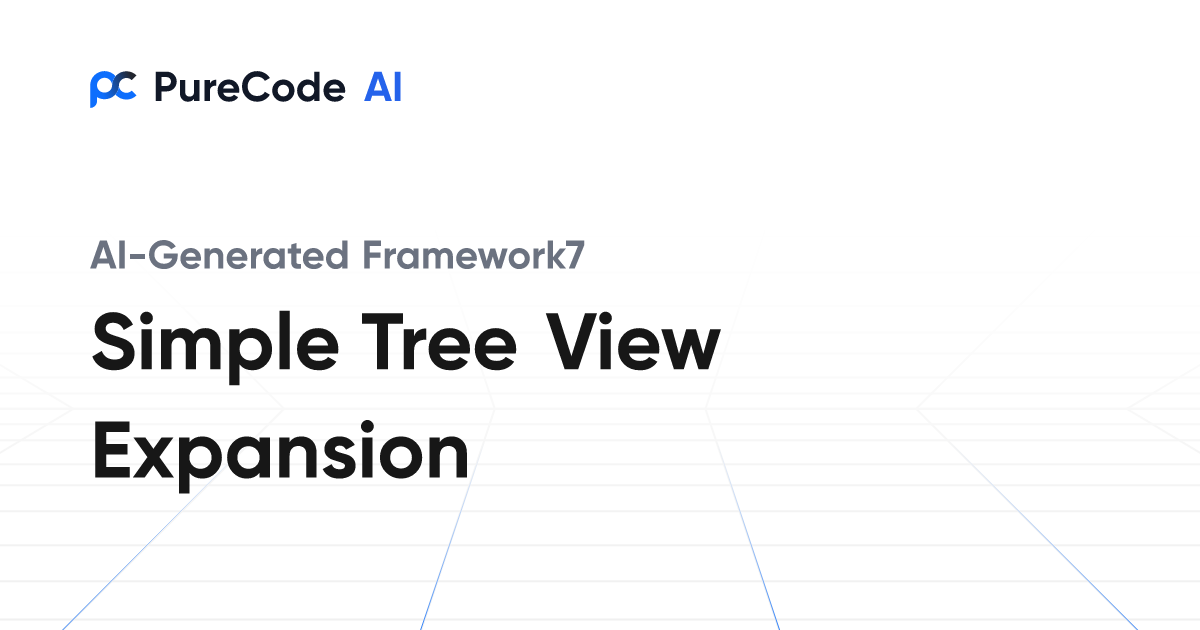 Generate Framework7 Simple Tree View Expansion Purecode