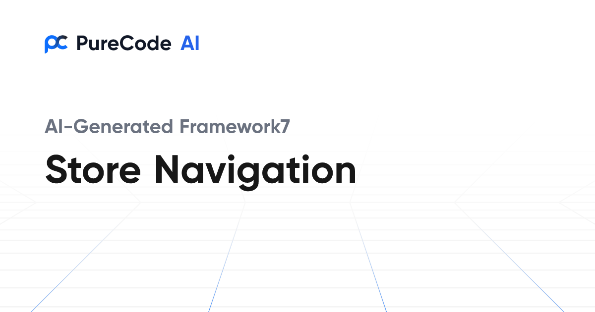 Generate Beautiful Framework7 Store Navigation UI with AI
