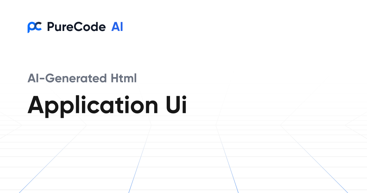 Build Great Html Application Ui Components Faster Using Ai Tools 1378