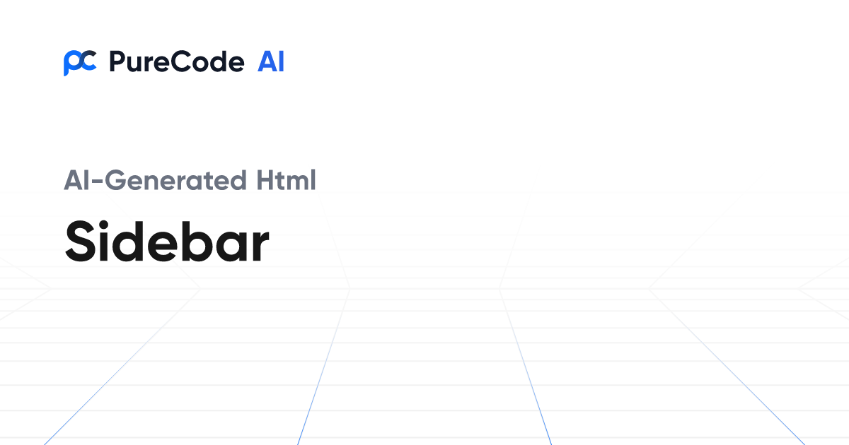 Build Great Html Sidebar Components Faster Using Ai Tools