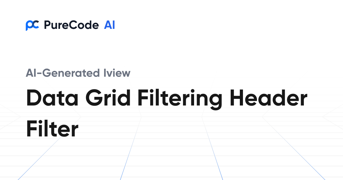 Build Iview Data Grid Filtering Header Filter With Ai