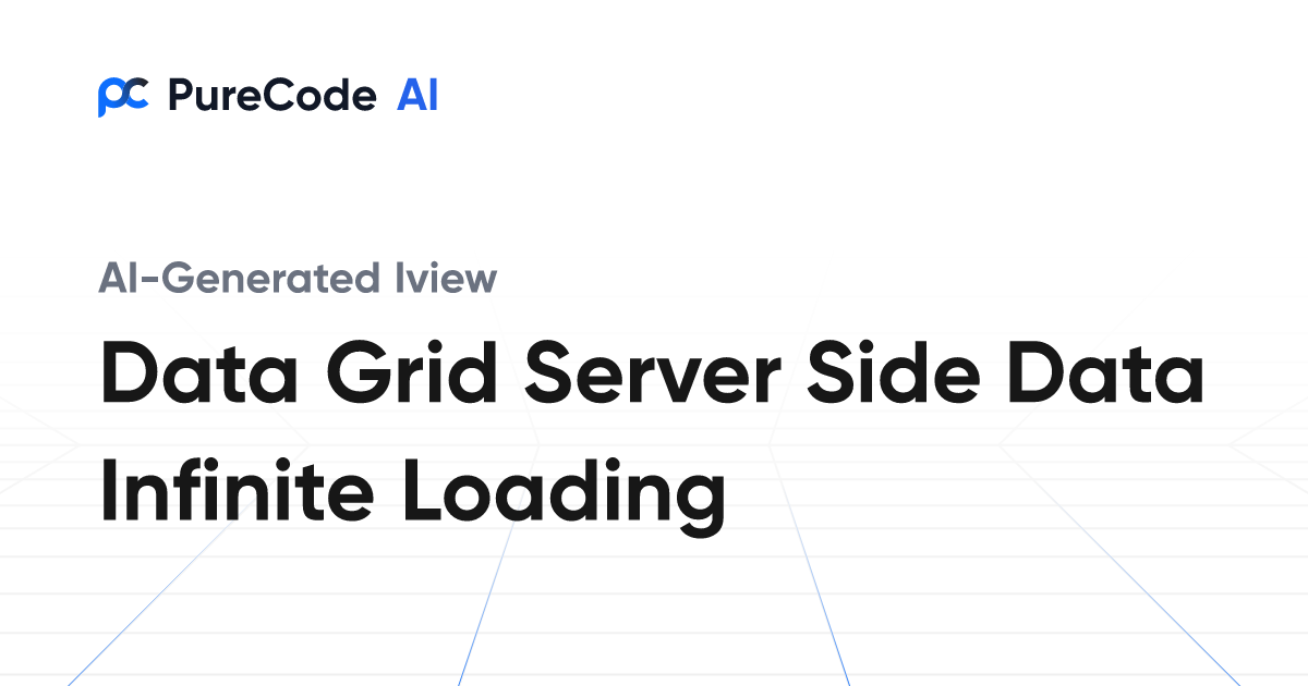 Build Iview Data Grid Server Side Data Infinite Loading