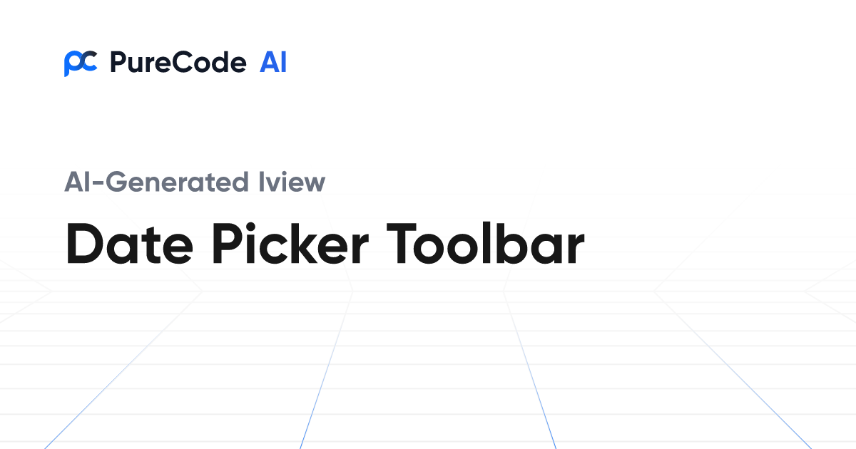 Use Ai To Build Iview Date Picker Toolbar