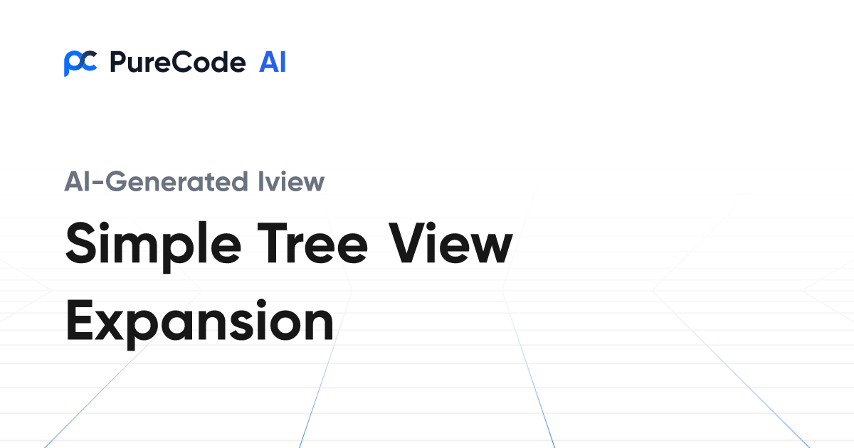 Create Clean Iview Simple Tree View Expansion via AI