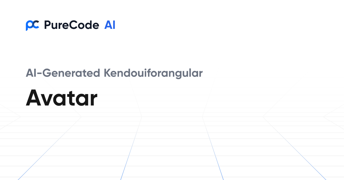 Build Great Kendouiforangular Avatar Components Faster Using AI Tools Build Great Kendouiforangular Avatar Components Faster Using AI Tools