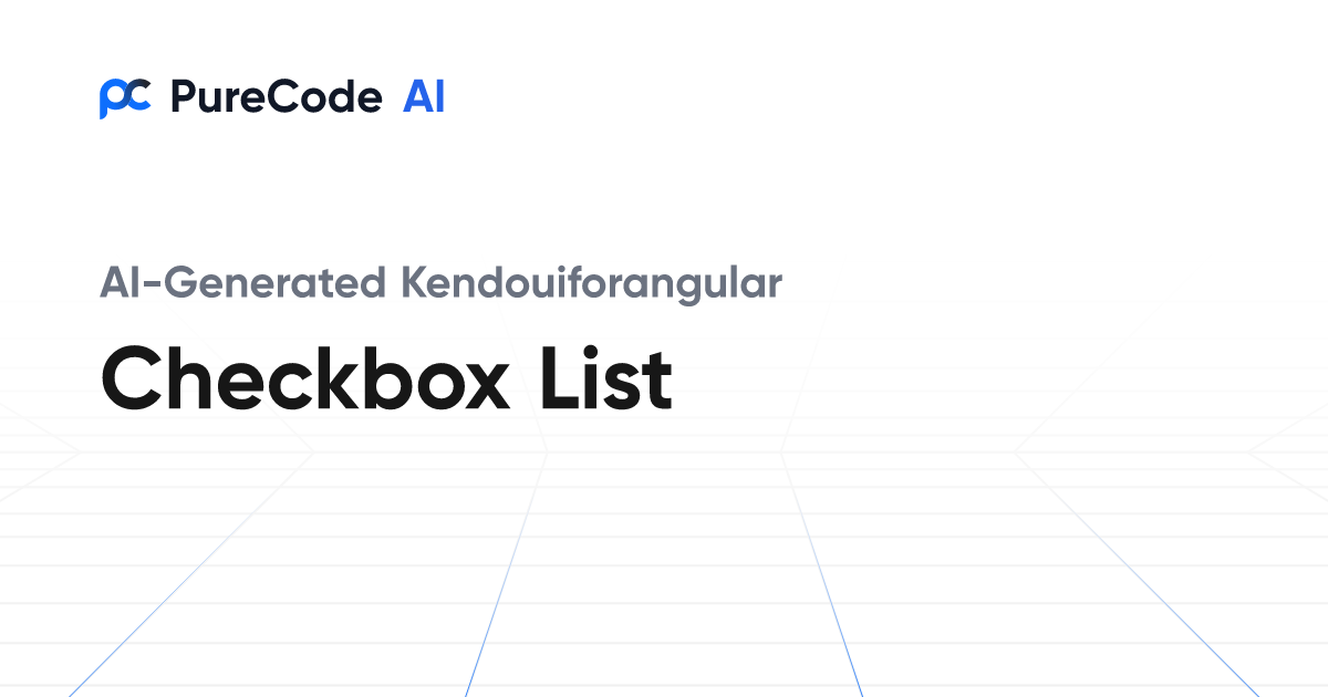 Craft Elegant Kendo UI Angular Checkbox-List Designs with AI Craft Elegant Kendo UI Angular Checkbox-List Designs with AI
