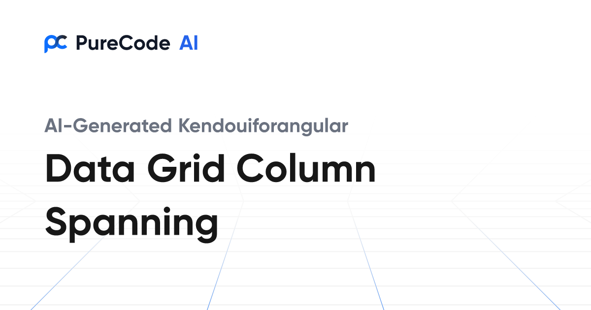Build Great Kendouiforangular Data Grid Column Spanning Components
