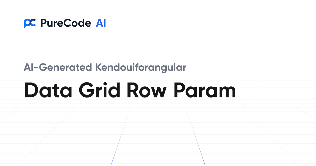 Build Great Kendouiforangular Data Grid Row Param Components Faster