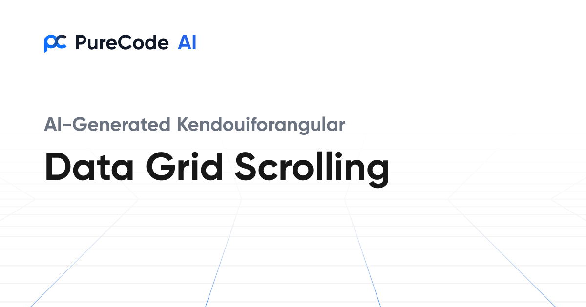 Build Great Kendouiforangular Data Grid Scrolling Components Faster