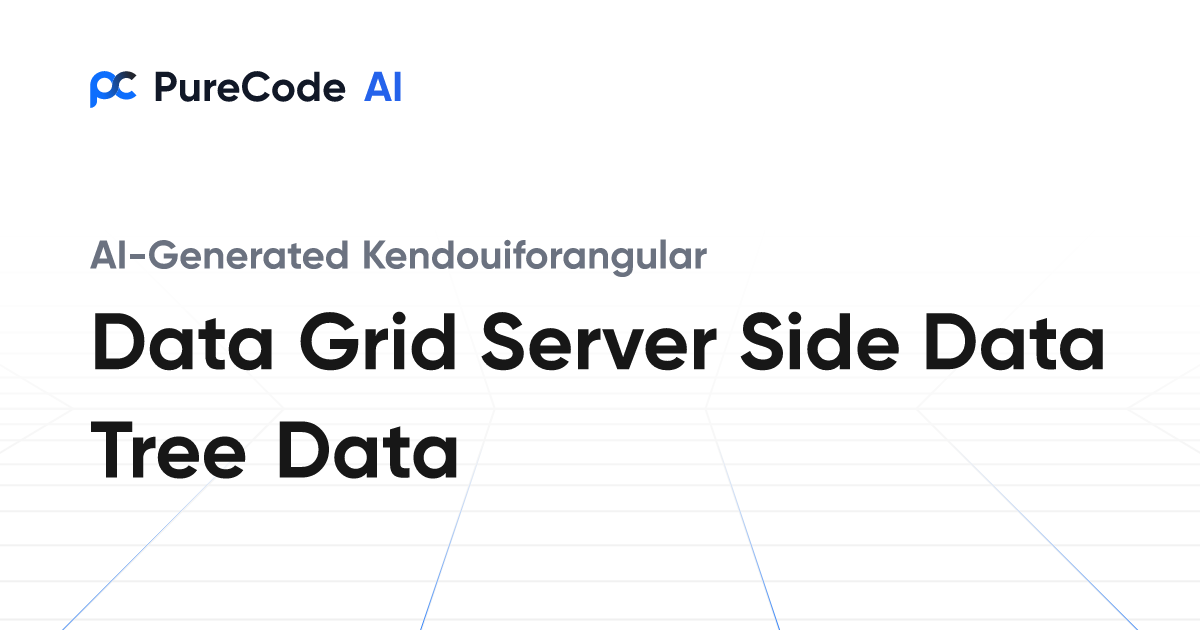 Build Great Kendouiforangular Data Grid Server Side Data Tree Data