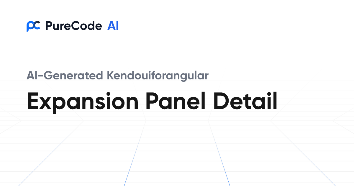 Build Great Kendouiforangular Expansion panel detail Components Faster ...