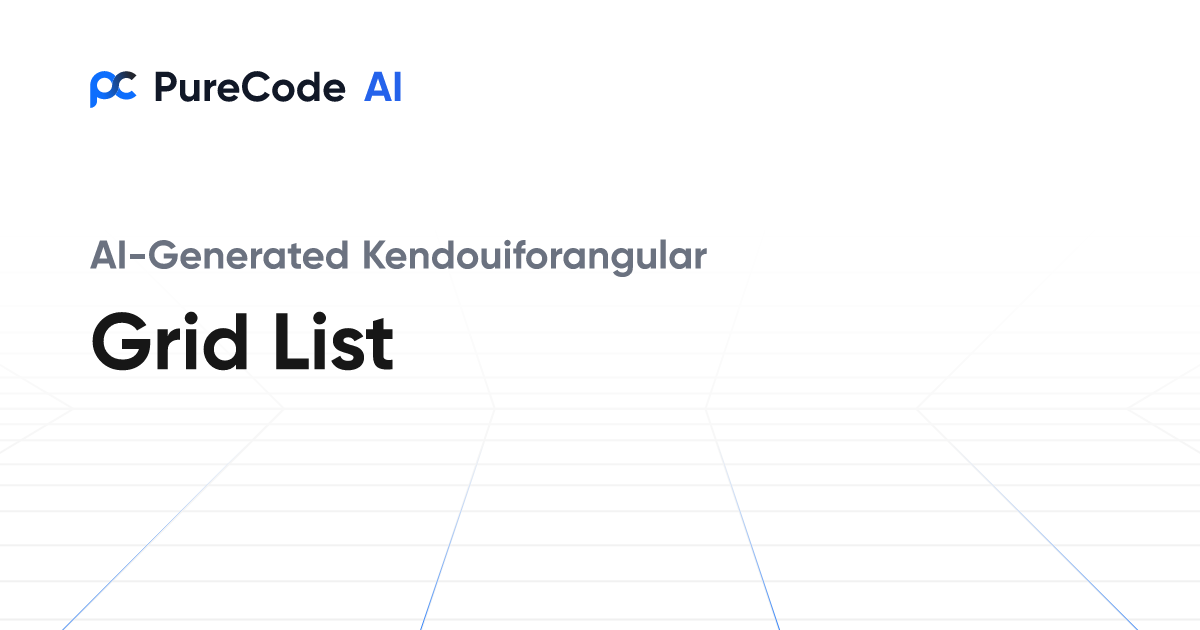 Create Gorgeous Kendo Ui Angular Grid List Templates With Ai