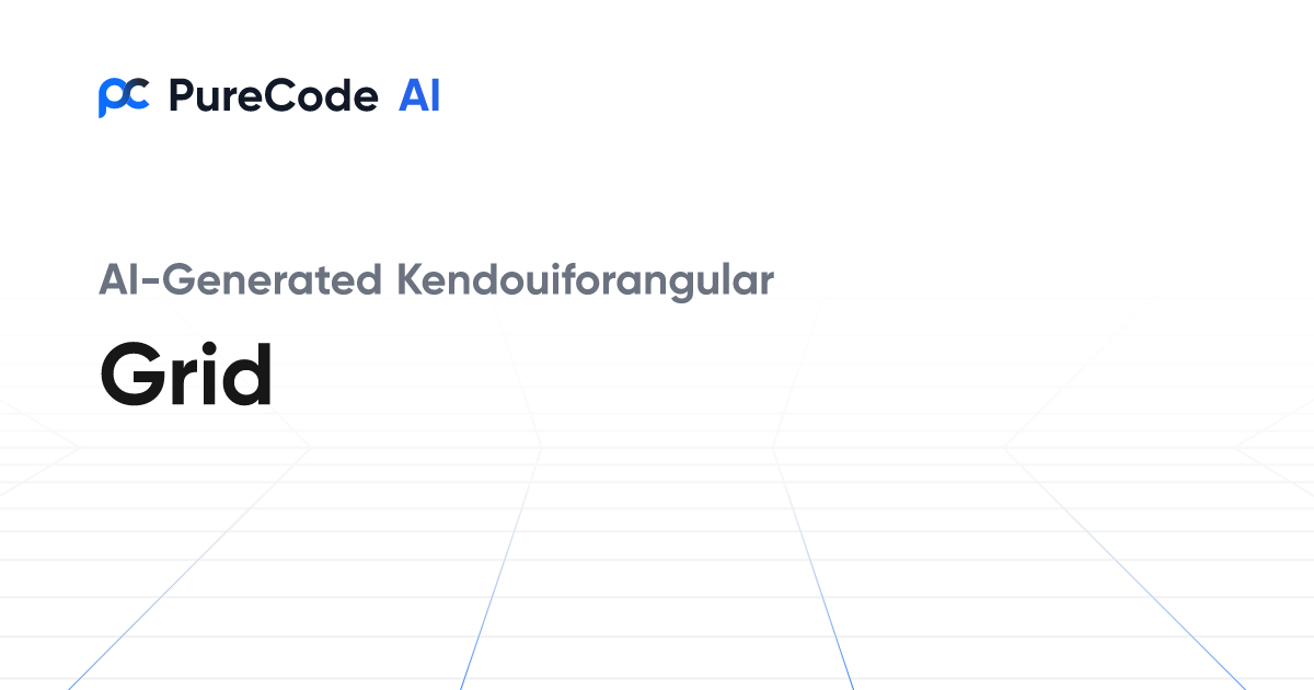 Build Great Kendouiforangular Grid Components Faster Using Ai Tools