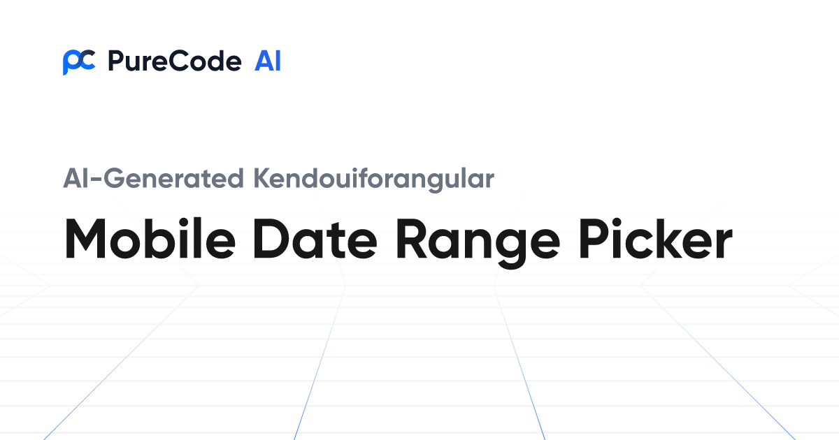 Build Great Kendouiforangular Mobile Date Range Picker Components