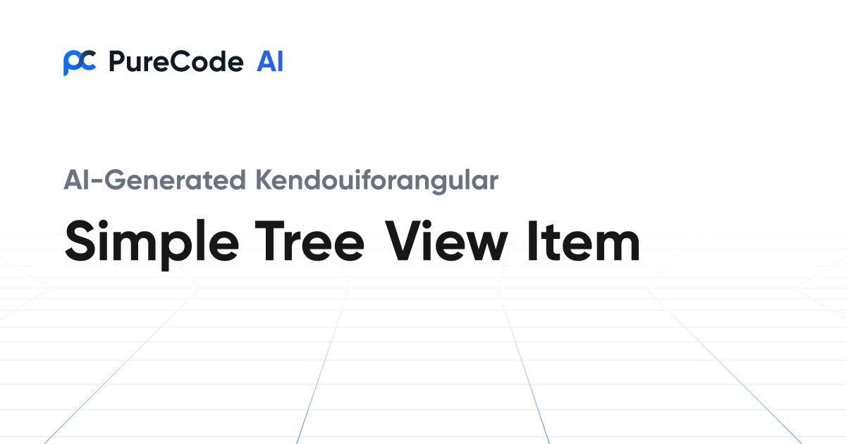 Build Kendo UI For Angular Simple Tree View Item UI Fast