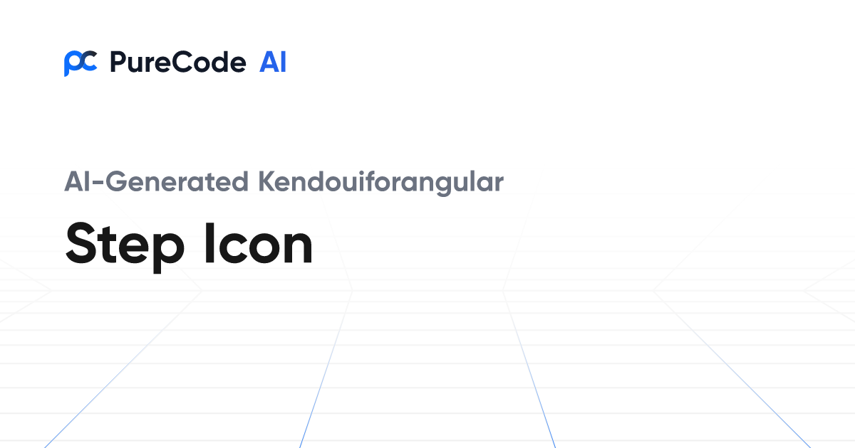 Build Great Kendouiforangular Step Icon Components Faster Using Ai Tools