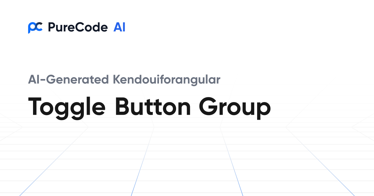 Smart Kendo UI For Angular Toggle Button Group Designs