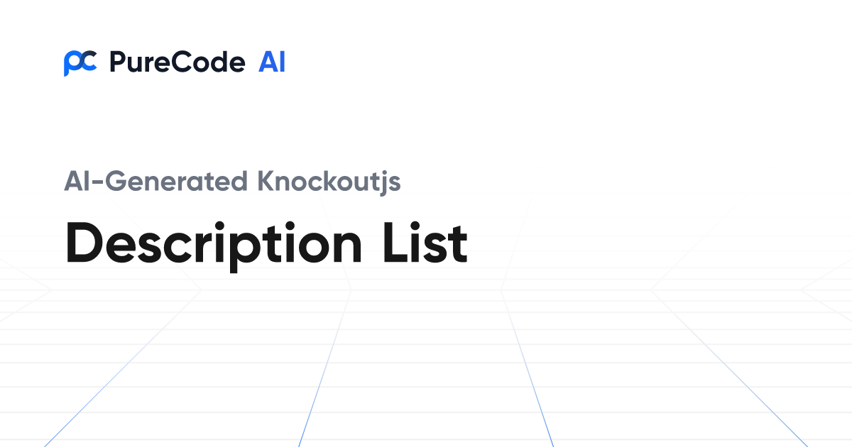 Design KnockoutJS Description UI Lists with AI Assistance