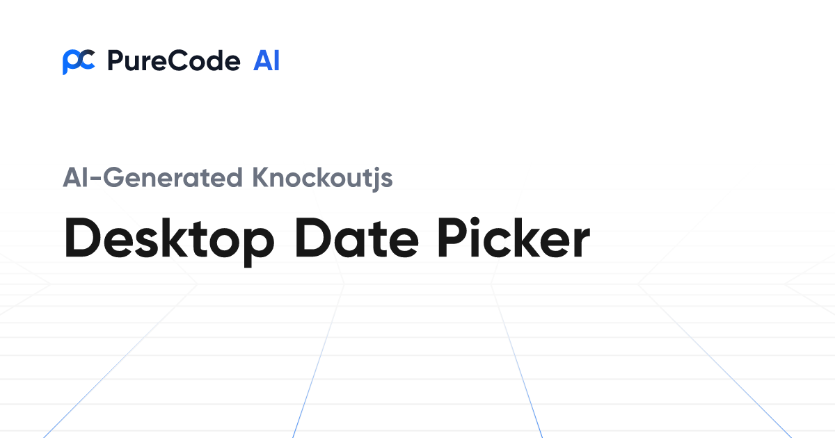 Implement KnockoutJS Desktop Date Picker Fast Using AI