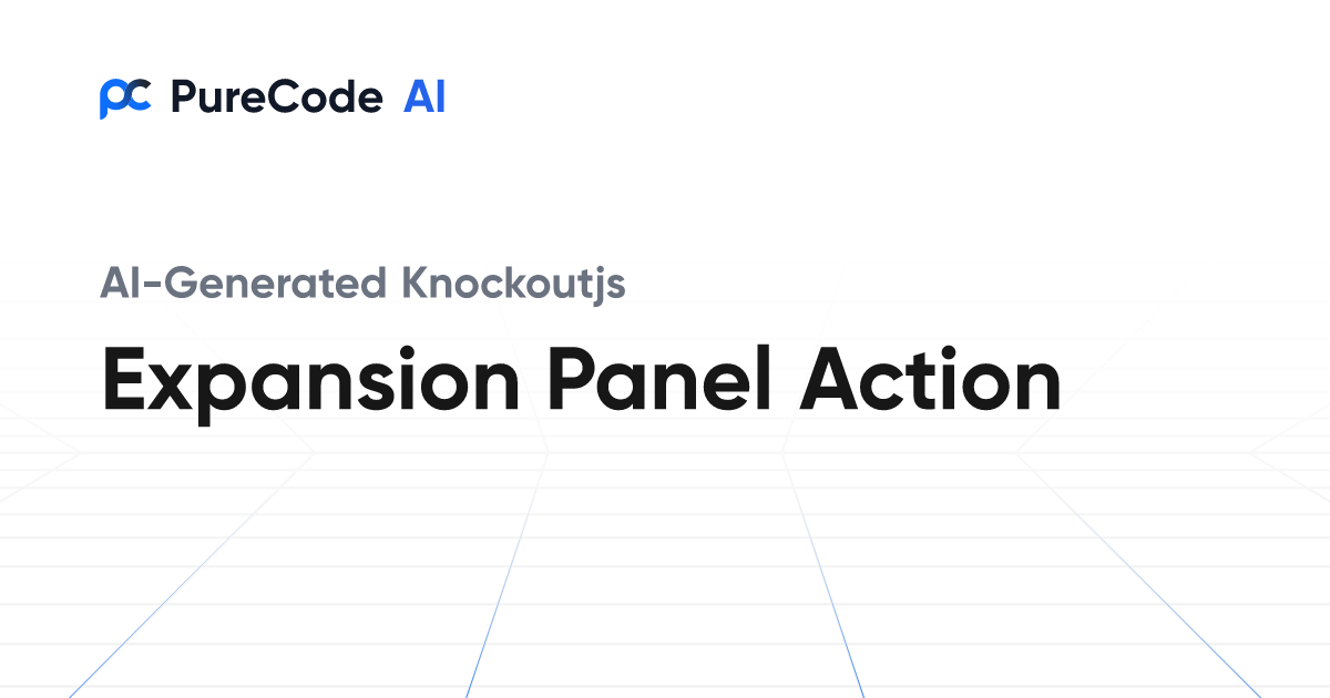 Develop KnockoutJS Expansion Panel Action with AI Help