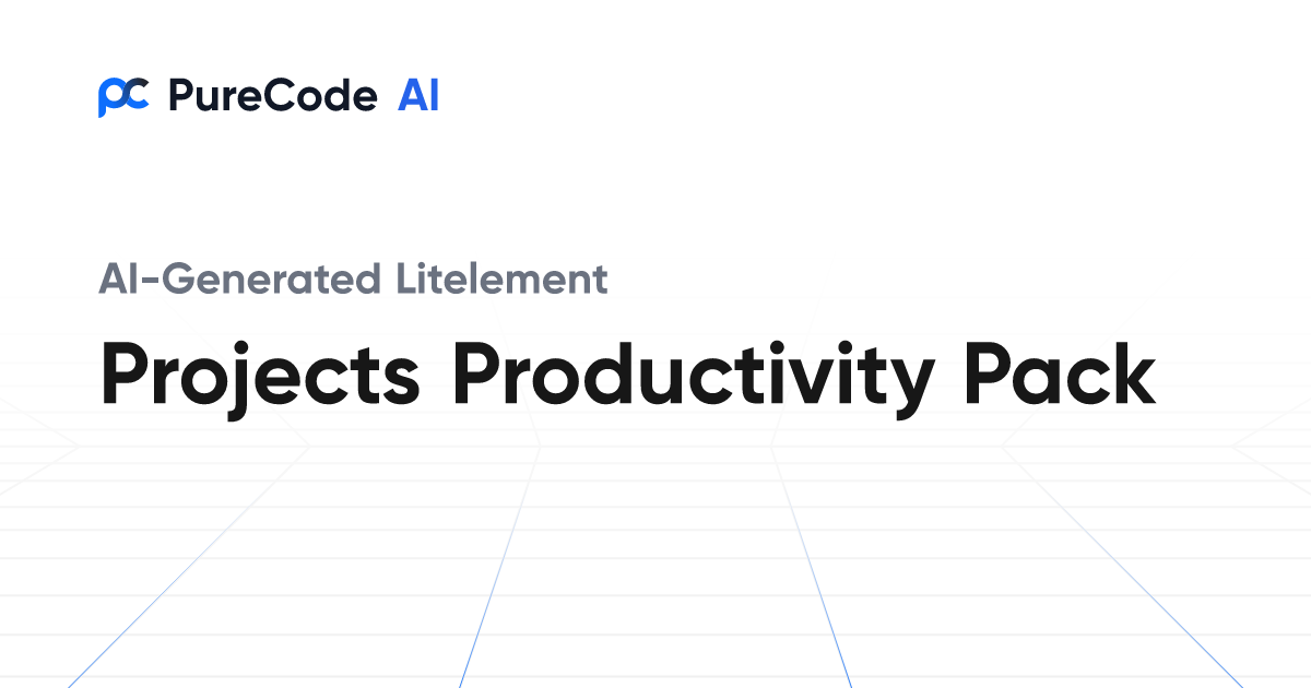 Build Great Litelement Projects Productivity Pack Components Faster