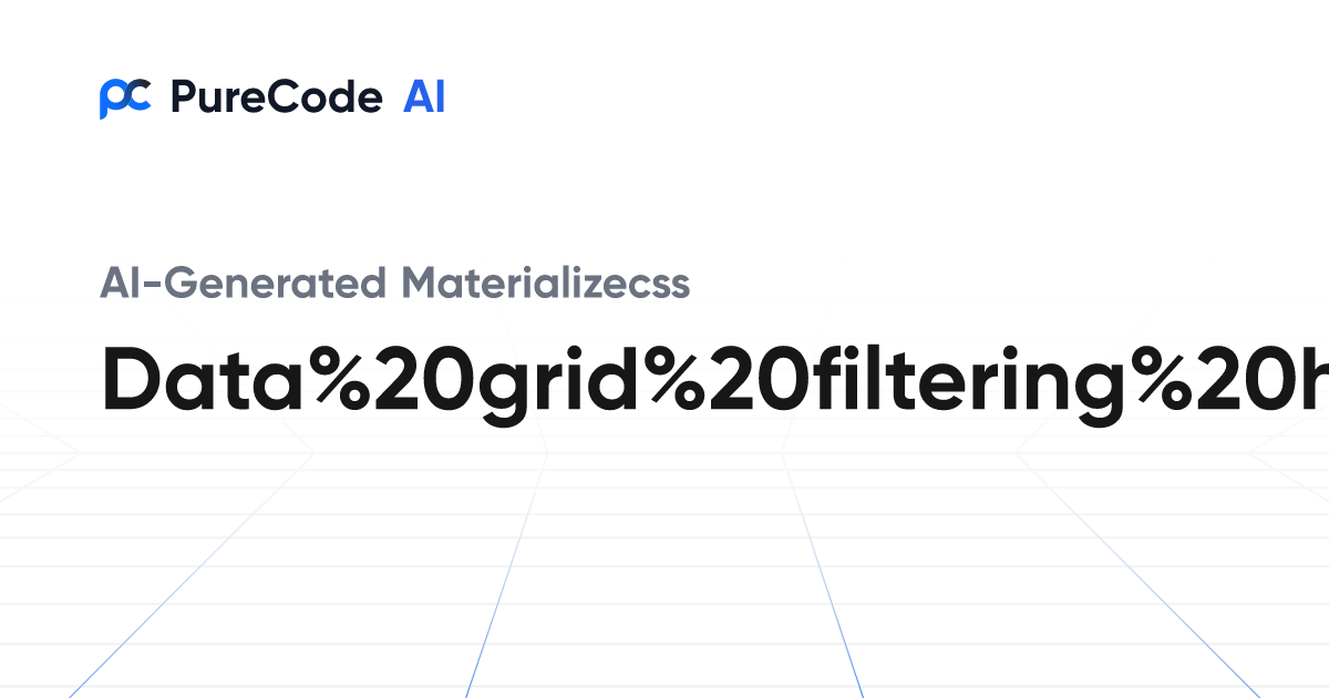 Build Great Materializecss Data20grid20filtering20header20filter